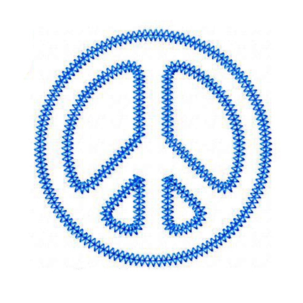 Peace Sign Appliques Machine Embroidery Designs Applique | Etsy