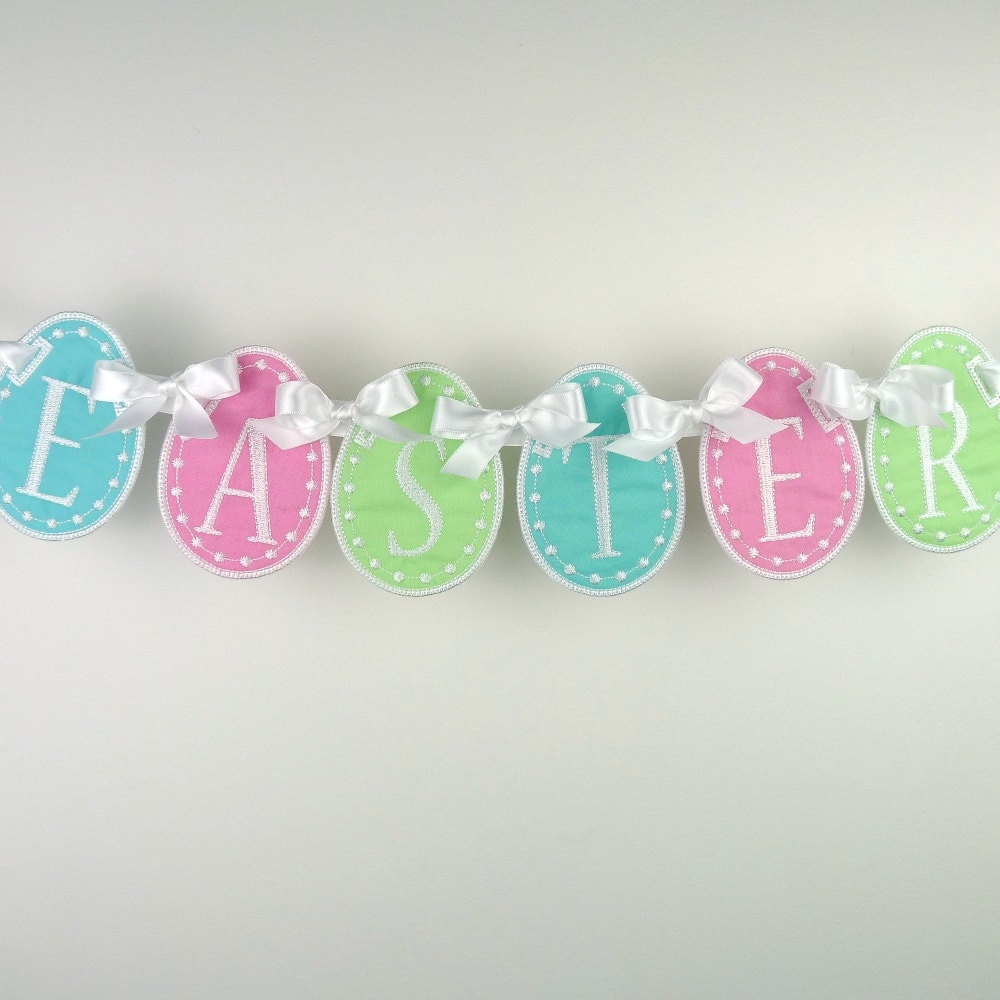 Easter Egg Banner in the Hoop Banners Machine Embroidery Designs ...