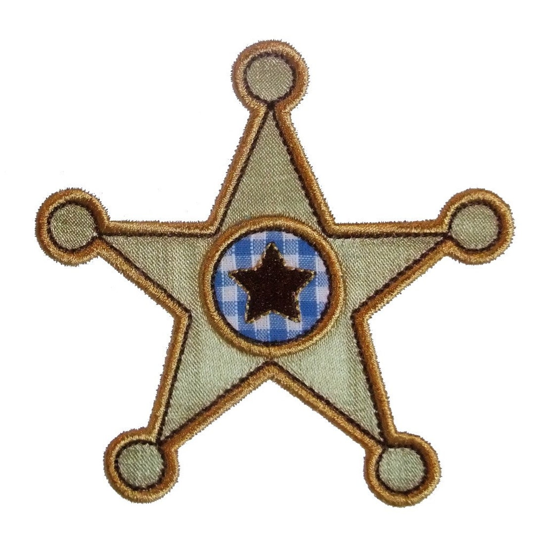 Sheriff Badge Appliques Machine Embroidery Designs Applique Patterns in ...