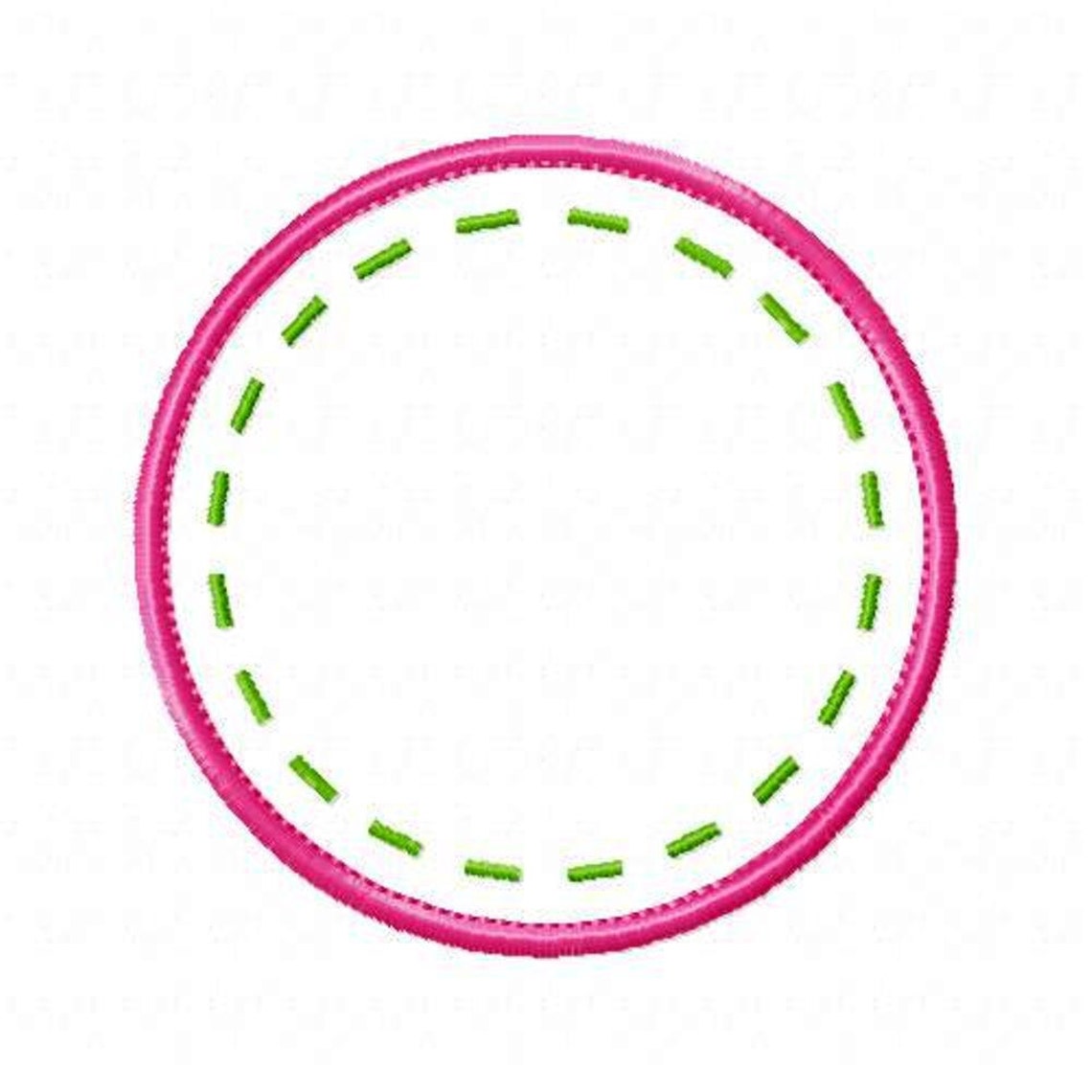 Stitched Circle Frame Appliques Machine Embroidery Design | Etsy