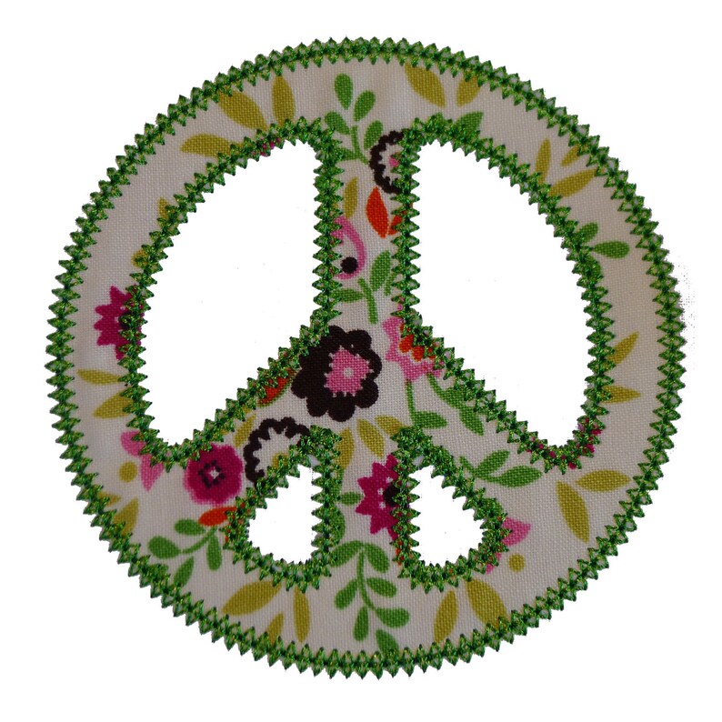 Peace Sign Appliques Machine Embroidery Designs Applique - Etsy