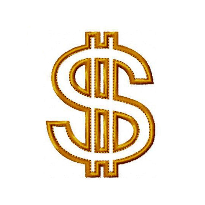 Dollar Sign Appliques Machine Embroidery Designs Applique - Etsy