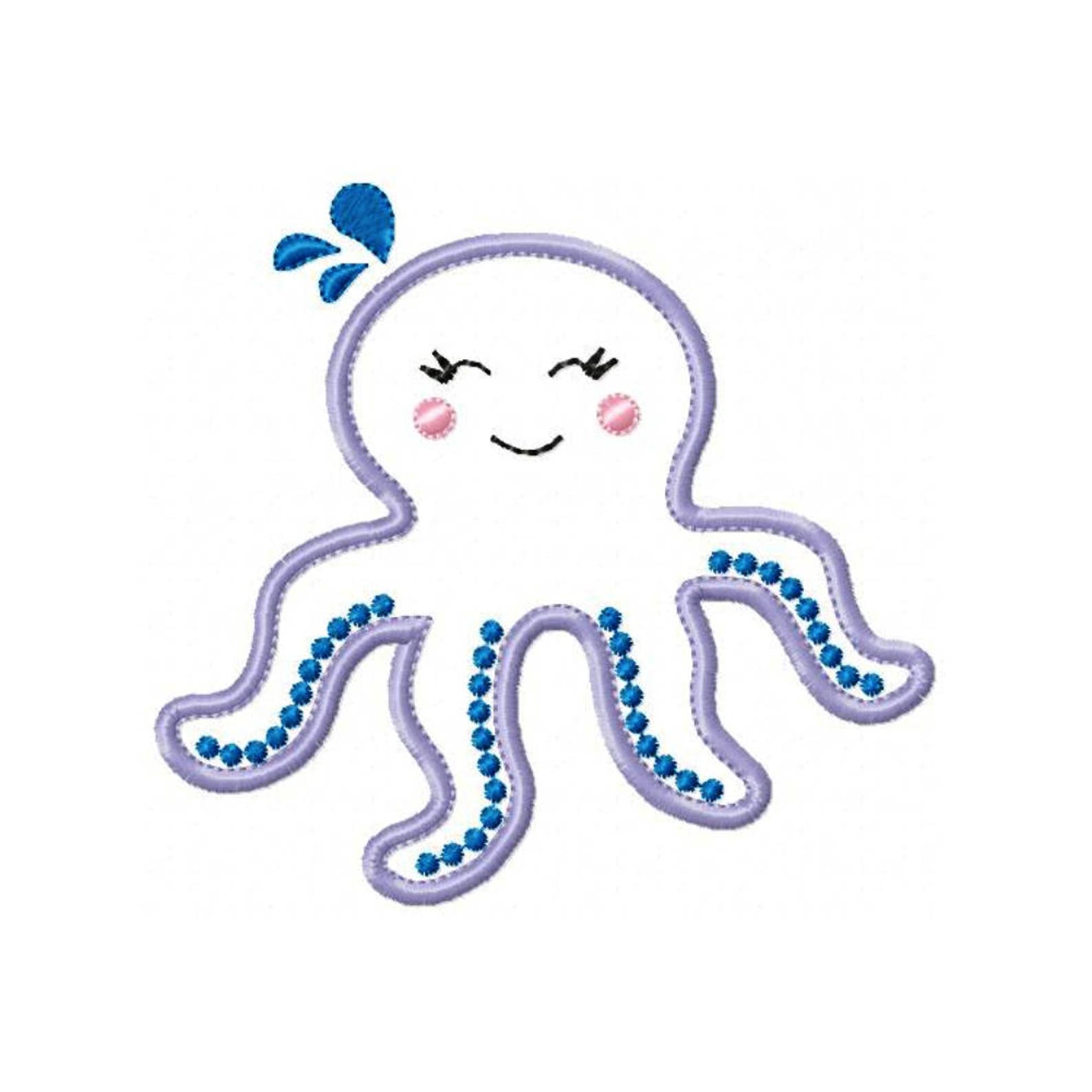 Octopus Applique Machine Embroidery Designs Pattern in 3 Sizes 4", 5 ...