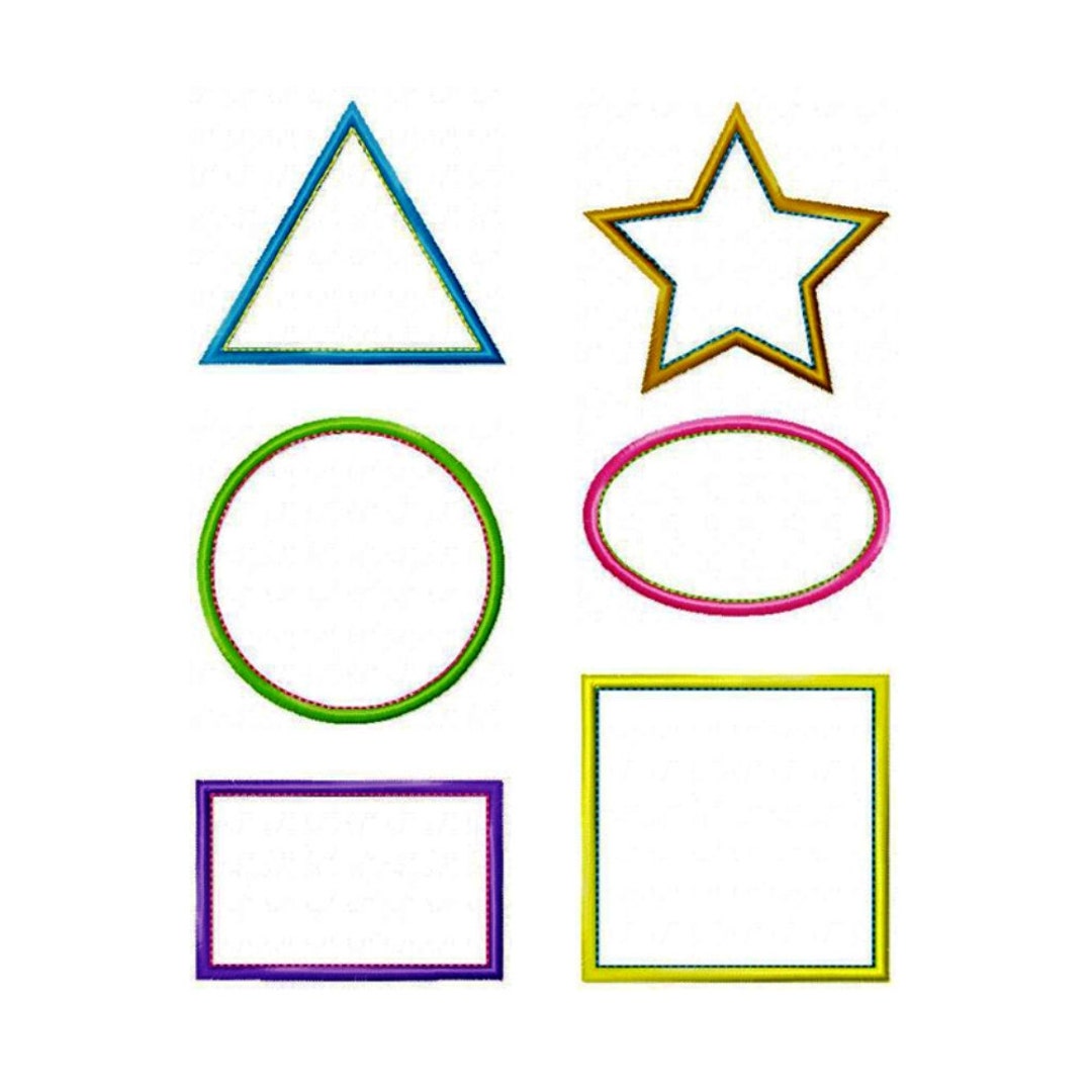 Applique Shapes Machine Embroidery Design Patterns Circles, Squares ...