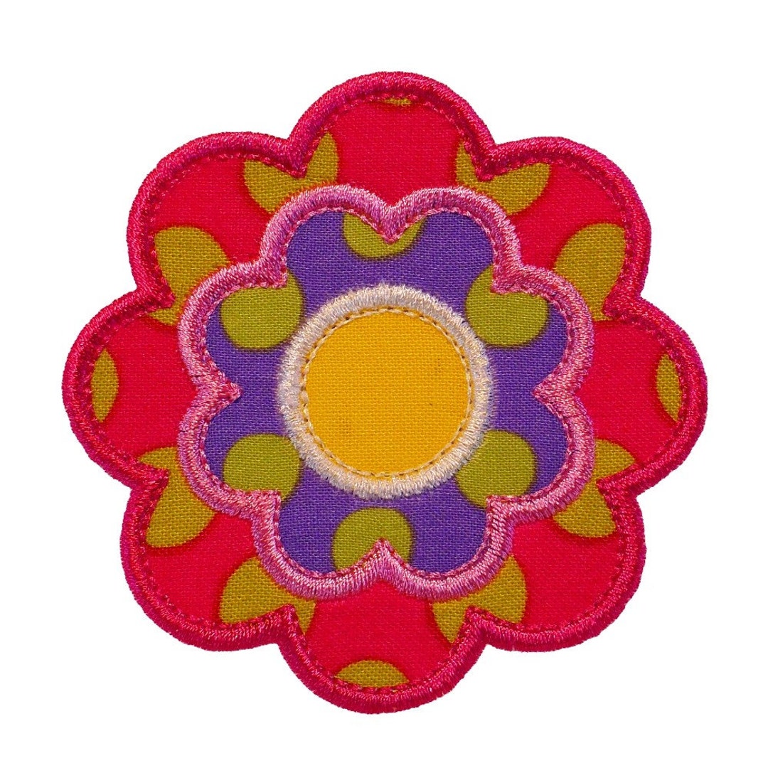 Flower Power Appliques Machine Embroidery Designs Applique Pattern in 4 ...