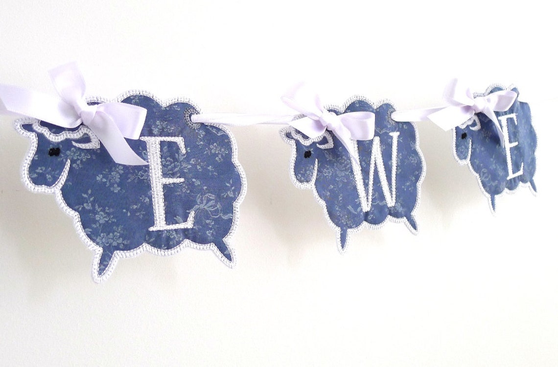 Sheep Banner in the Hoop Banner Project Machine Embroidery | Etsy