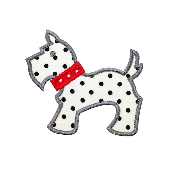 Scottie Dog Applique Machine Embroidery Design Patterns 2 | Etsy