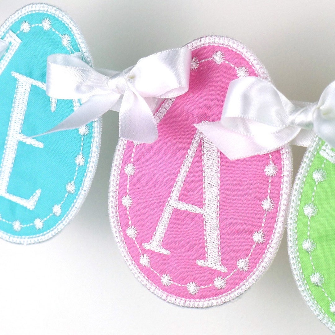 Easter Egg Banner in the Hoop Banners Machine Embroidery Designs ...