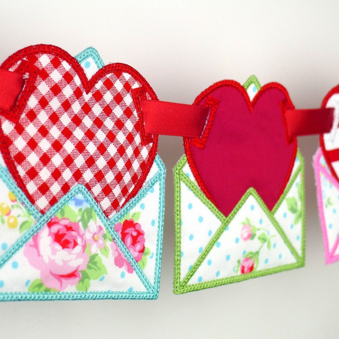 Love Letter Banner in the Hoop Project Machine Embroidery Designs ...
