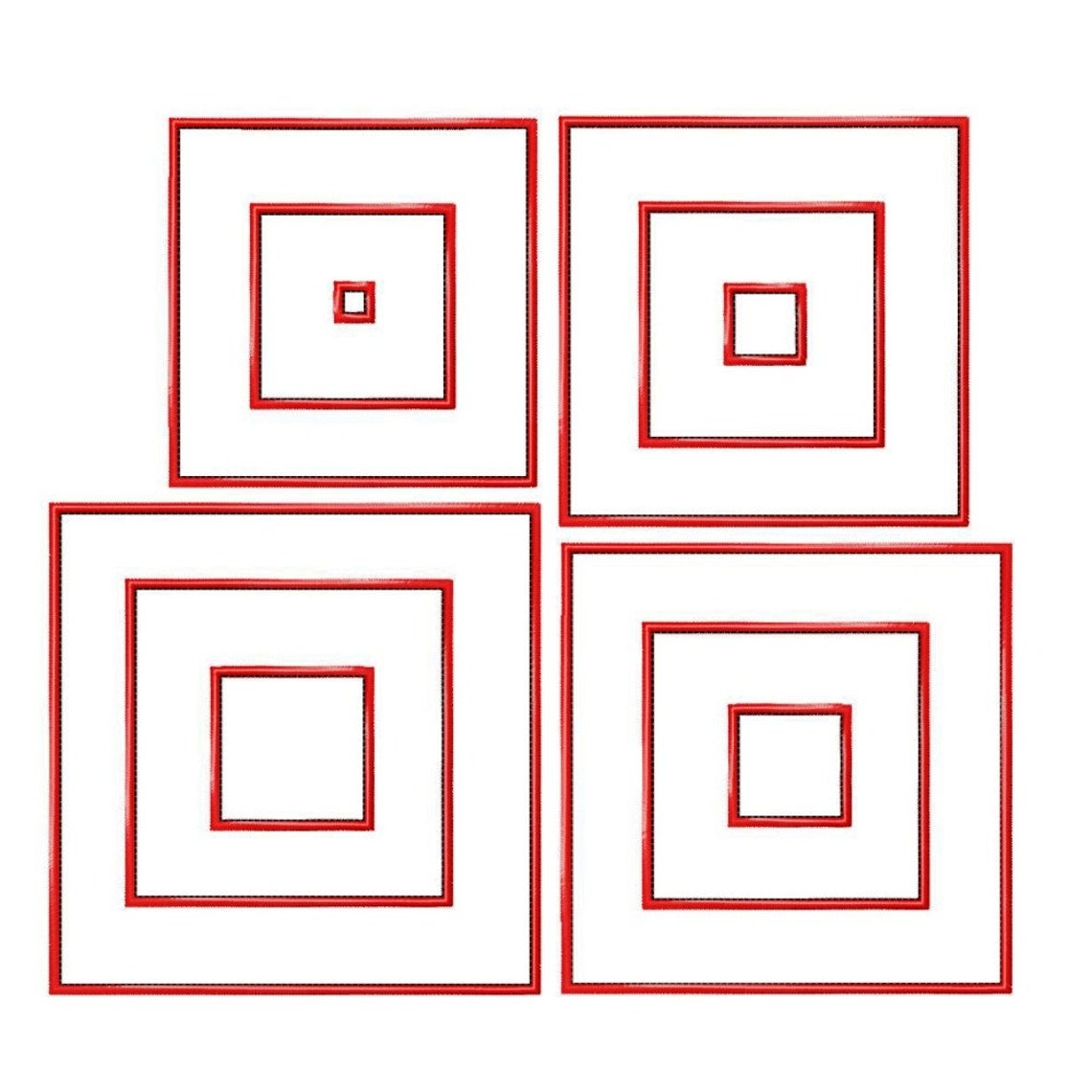 Applique Squares Machine Embroidery Design Patterns in 15 - Etsy