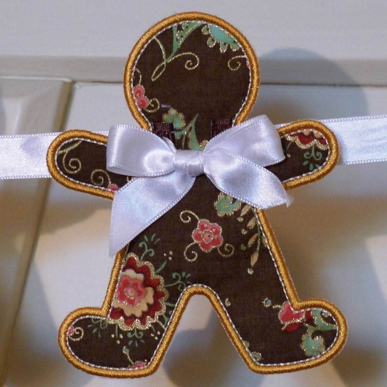 Gingerbread Man Banner Machine Embroidery Design Applique Patterns All ...
