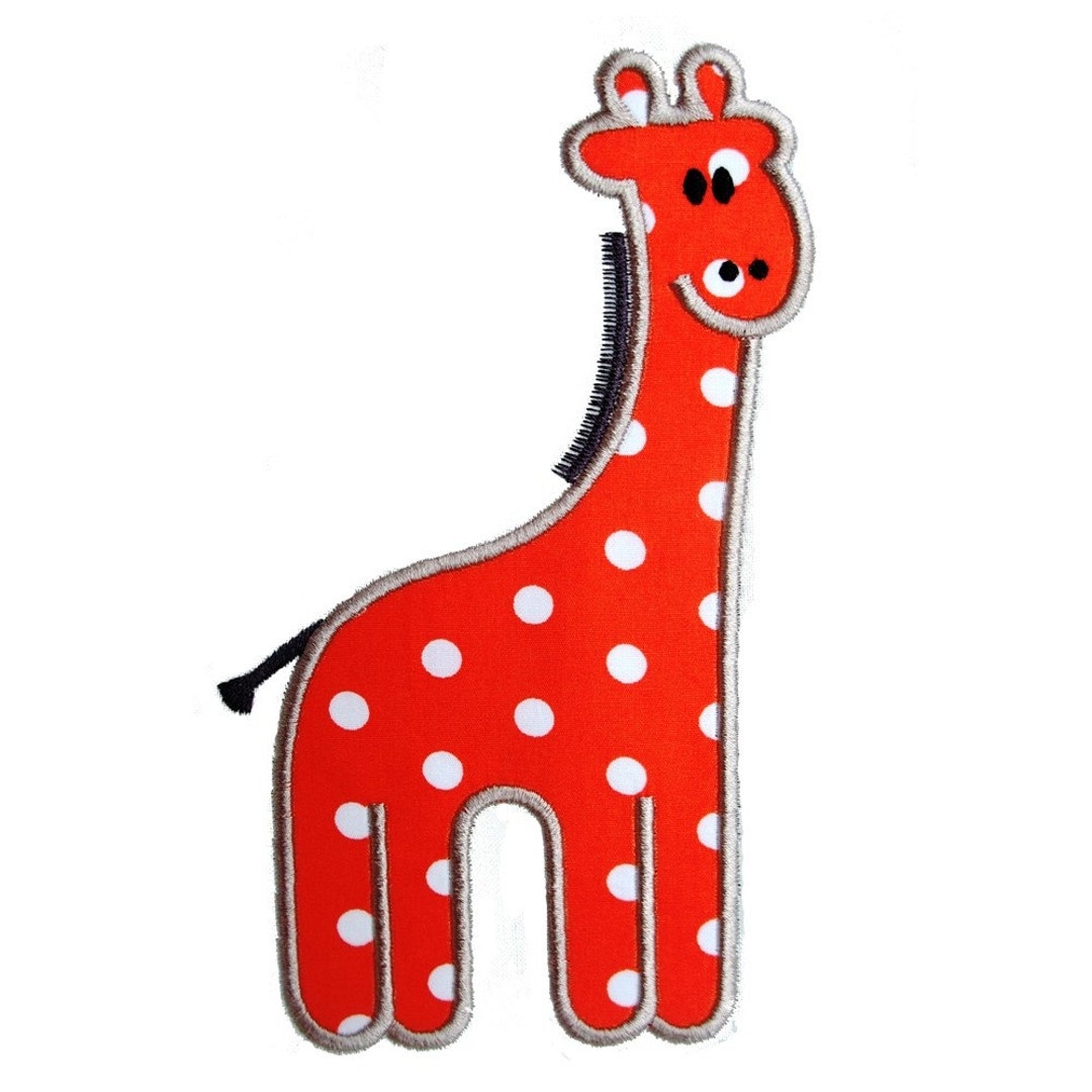 Gilbert the Giraffe Appliques Machine Embroidery Applique - Etsy