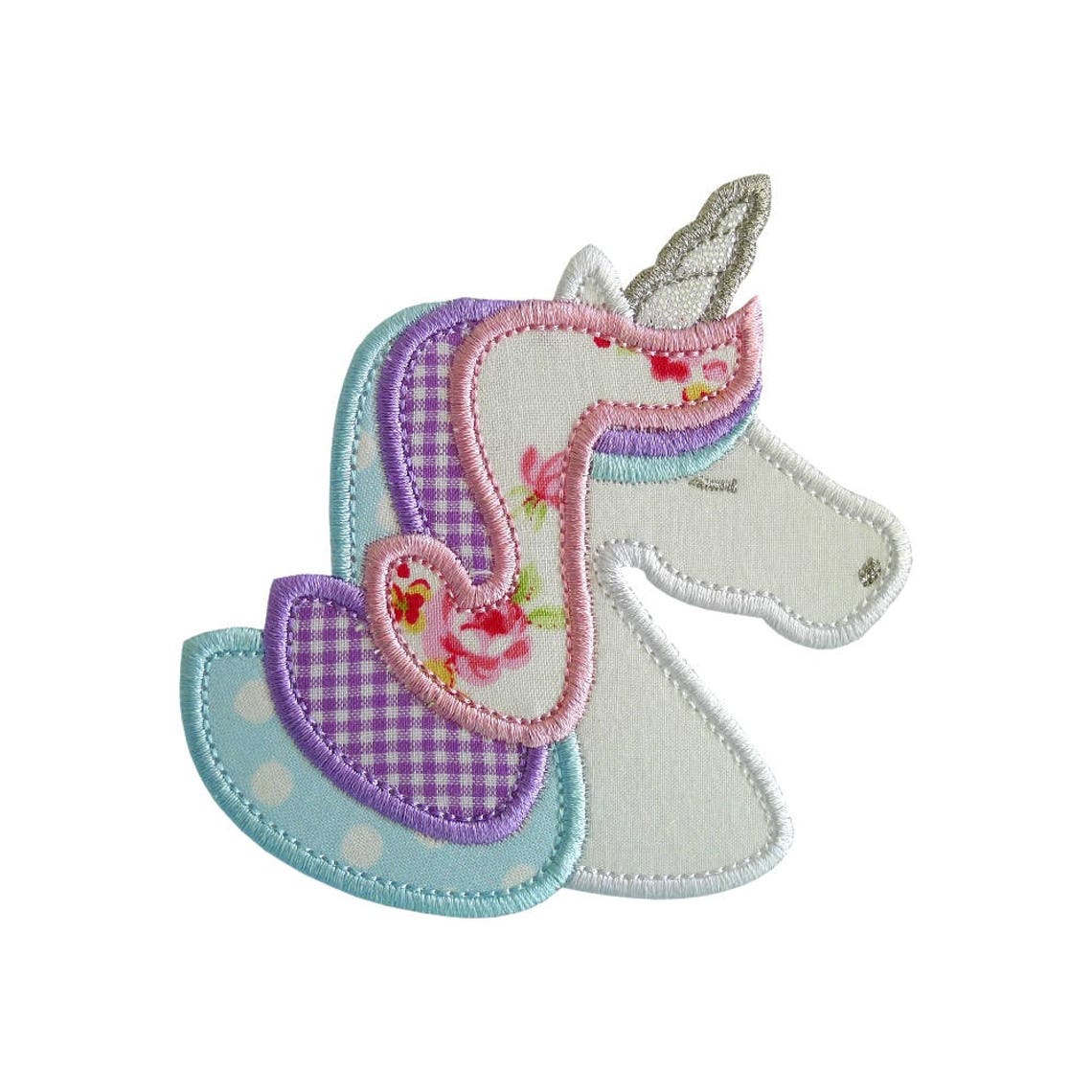 Unicorn Applique Machine Embroidery Design Patterns in 3 Sizes | Etsy