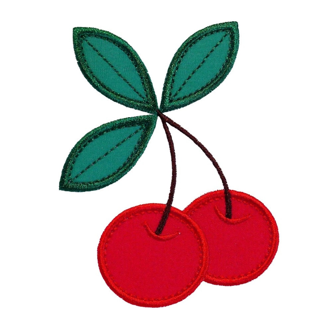 Cherries Machine Embroidery Designs Applique Patterns in 4 Sizes 3, 4 ...