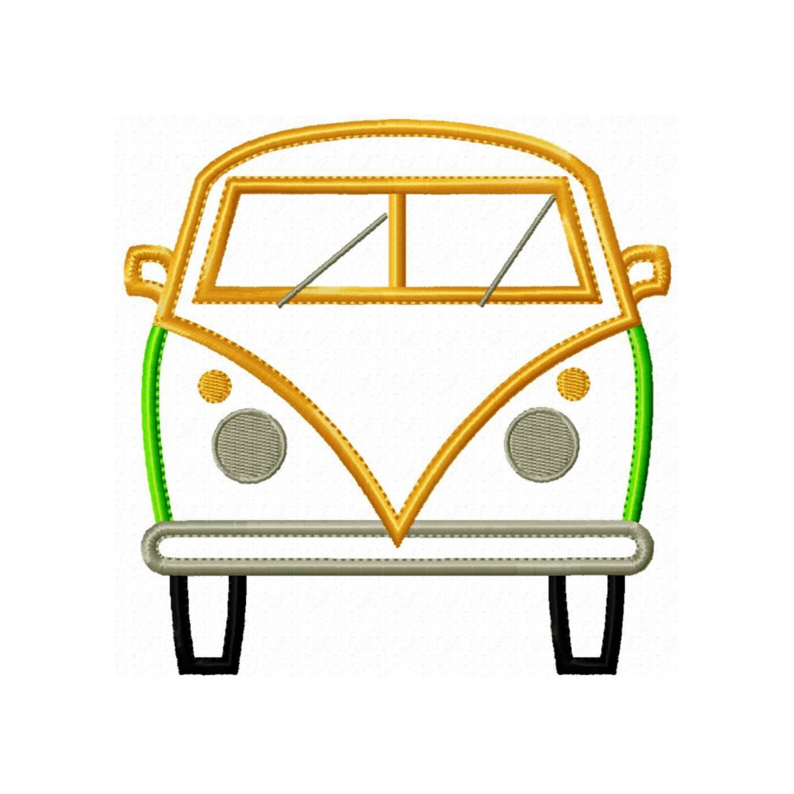 Hippy Van Applique Machine Embroidery Design Patterns 3 - Etsy