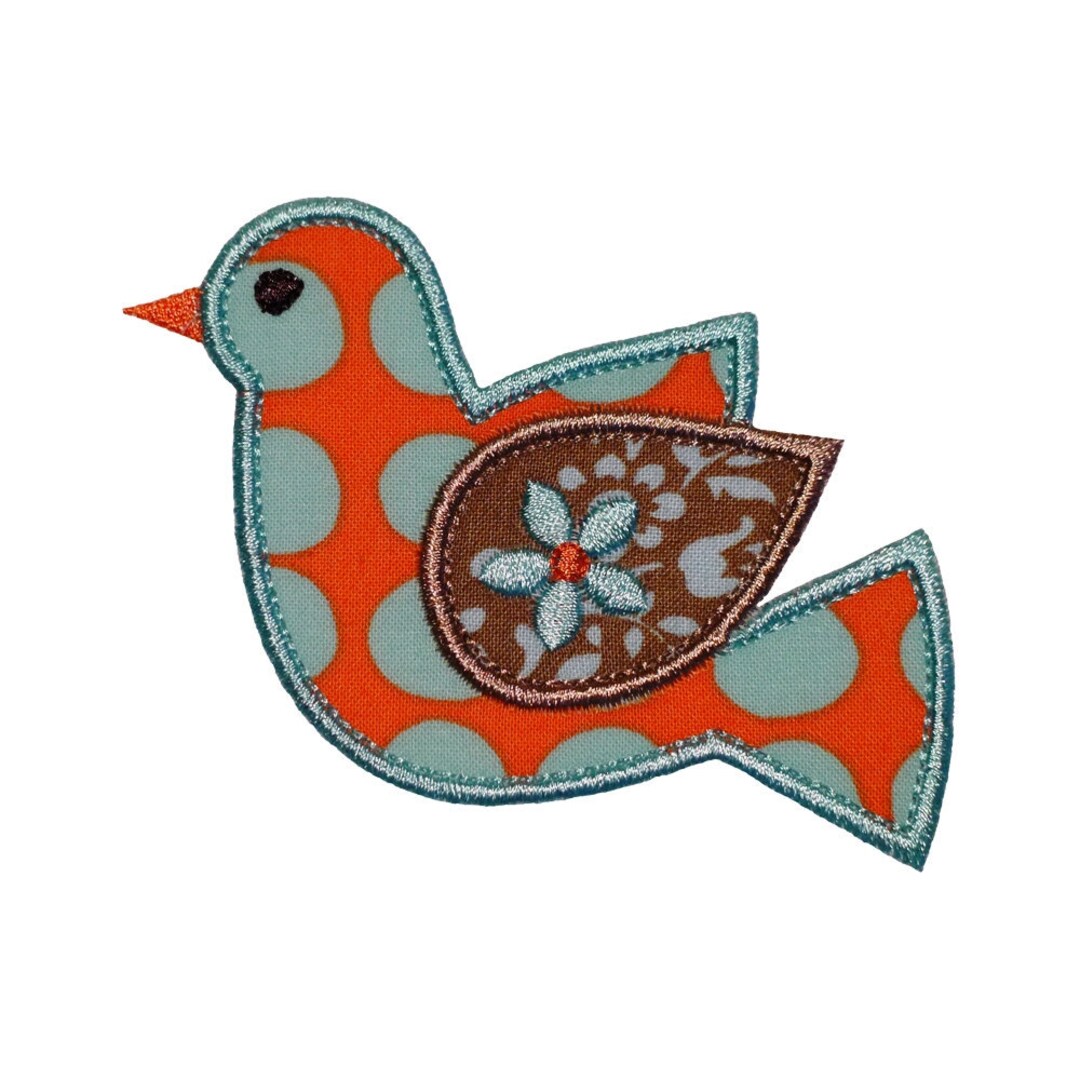 Sweet Retro Bird Appliques Machine Embroidery Designs Applique Pattern ...