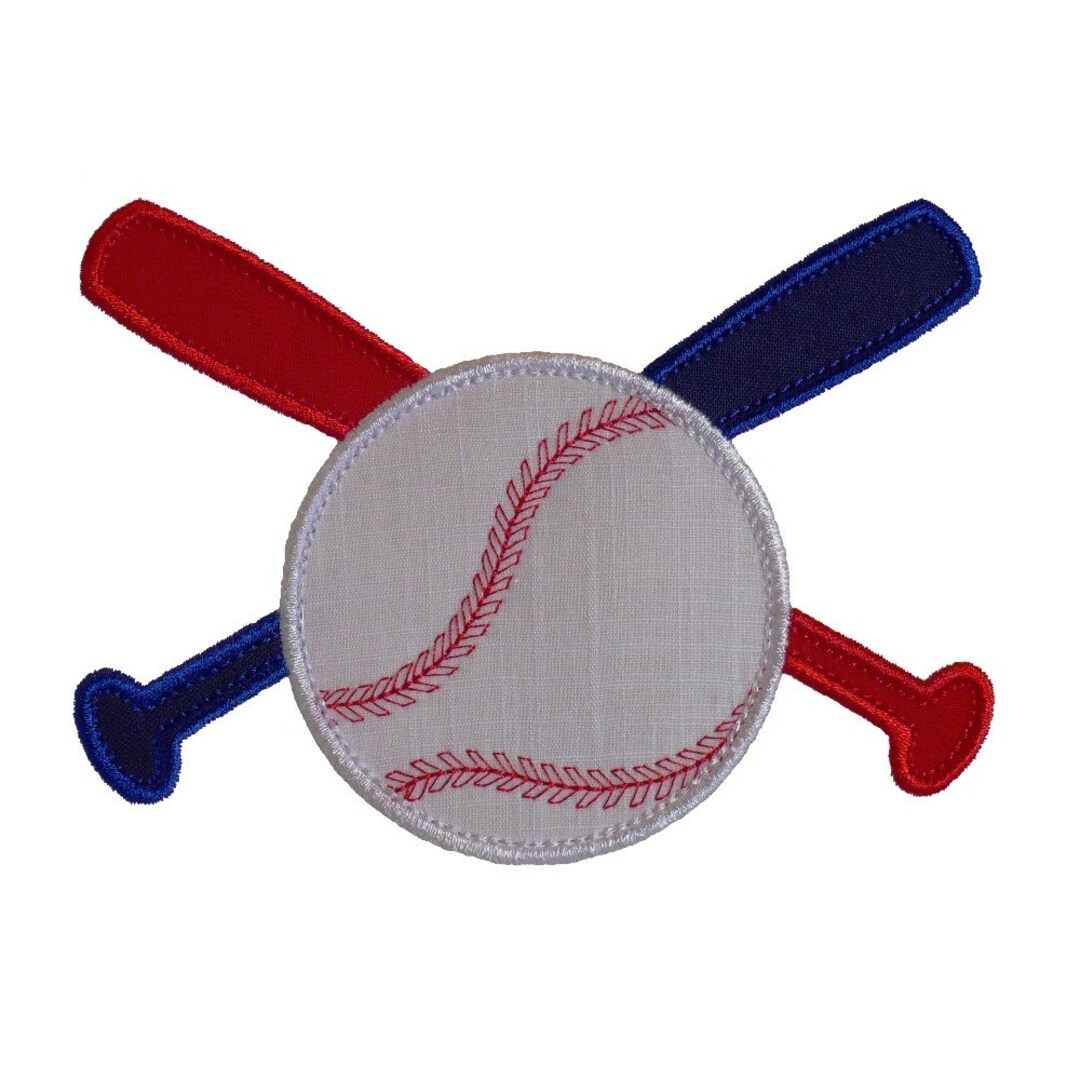 Baseball Bats and Ball Range Applique Machine Embroidery Design ...