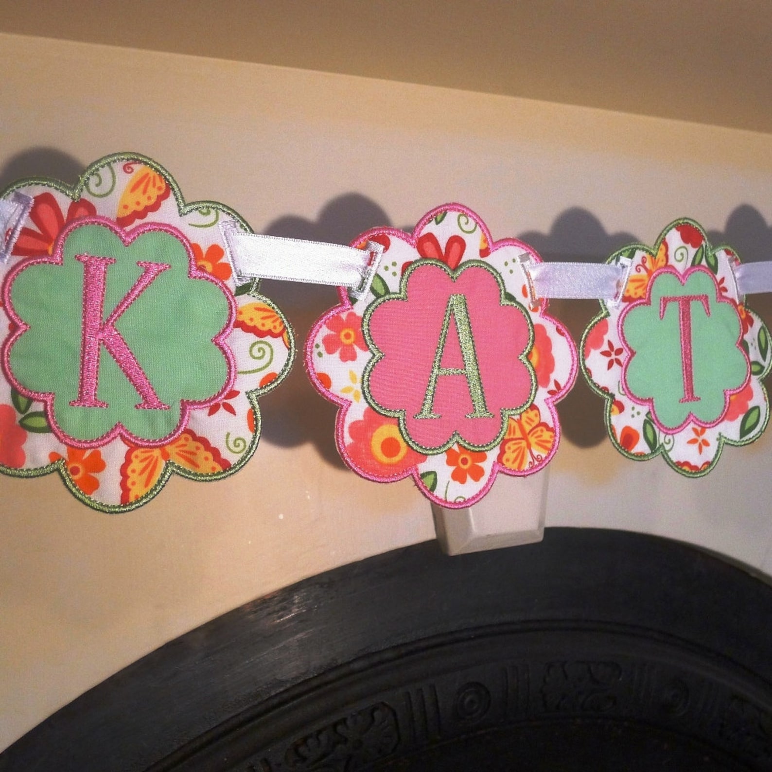 Flower Power Banner in the Hoop Banners Machine Embroidery - Etsy UK