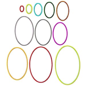 Applique Ovals Appliques Machine Embroidery Design Patterns in 14 Sizes ...