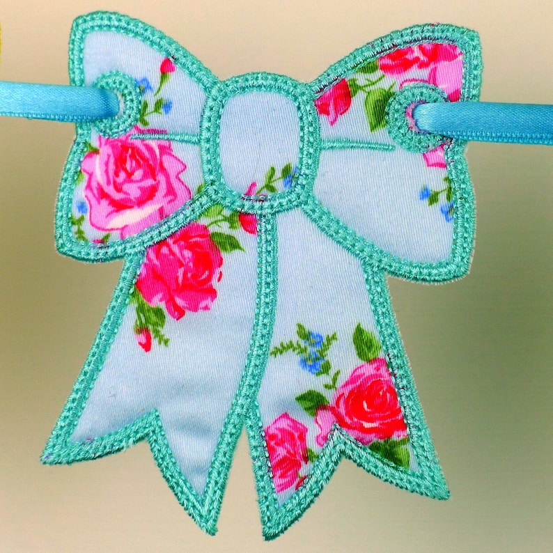 Bow Bunting in the Hoop Project Machine Embroidery Design - Etsy
