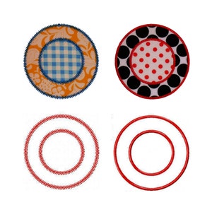 Circle Frames Machine Embroidery Applique Design Pattern 2 Variations ...