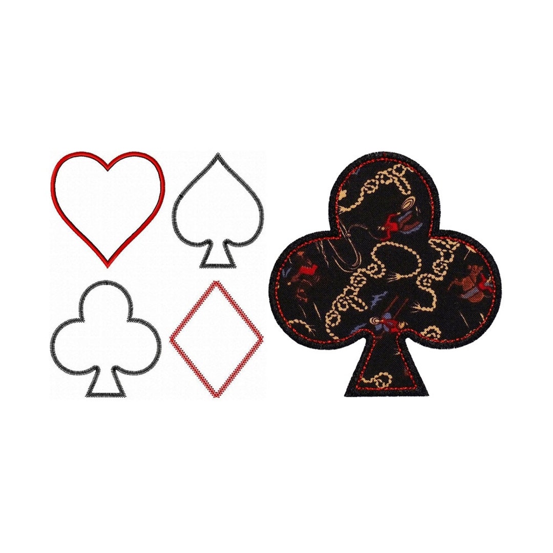 Playing Card Symbols Appliques Machine Embroidery Design Patterns 3 ...