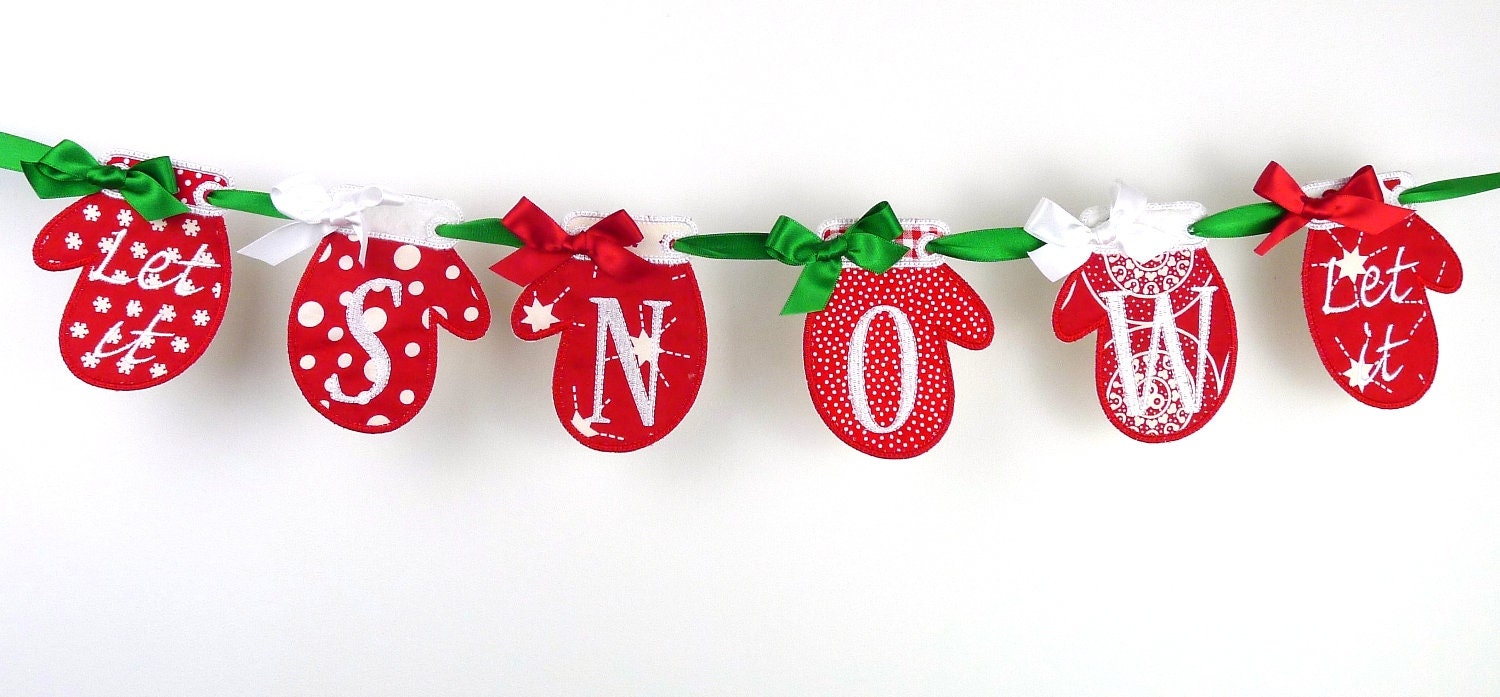 Mitten ITH Project Banner Machine Embroidery Designs Applique | Etsy