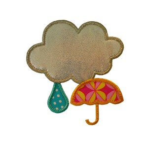 Rainy Day Applique Machine Embroidery Design Applique Pattern of a ...