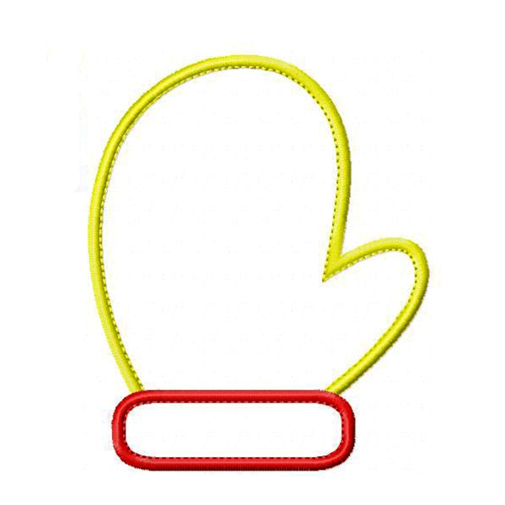 Mitten Appliques Machine Embroidery Designs Applique Pattern in 5 Sizes ...