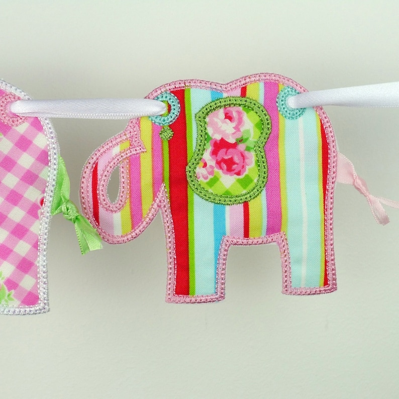 Elephant Banner in the Hoop Banner Project Machine Embroidery - Etsy