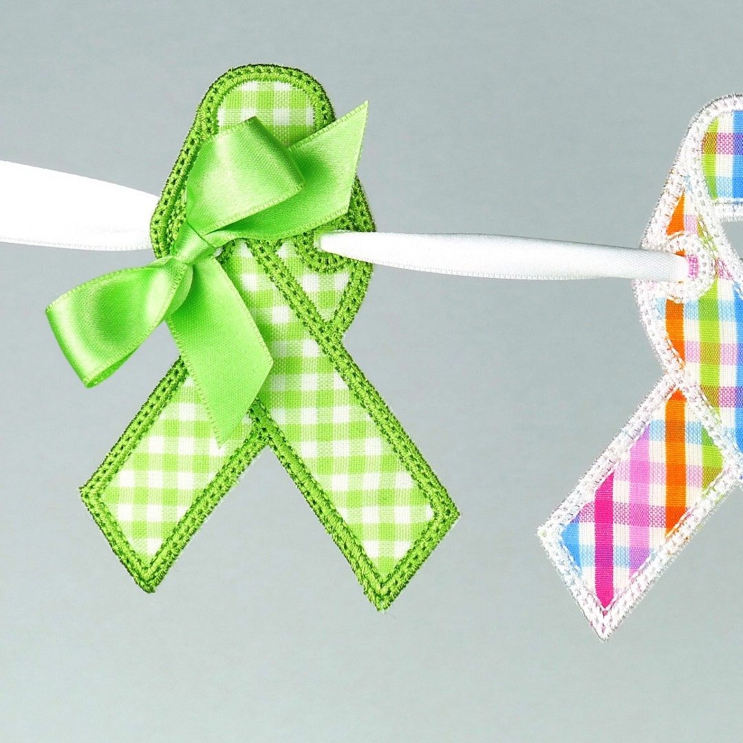 Awareness Ribbon Banner in the Hoop Project Machine Embroidery Design ...