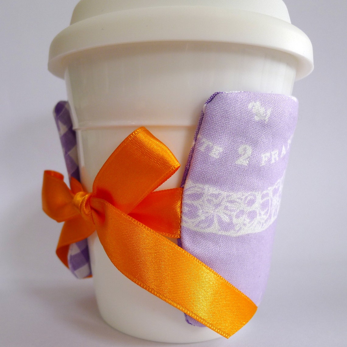Coffee Cup Cozy Ribbon Close in the Hoop Project Machine Embroidery ...
