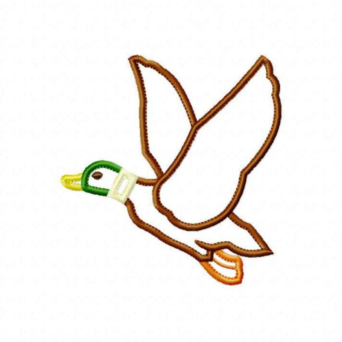 Flying Duck Applique Machine Embroidery Designs Pattern in 3 - Etsy