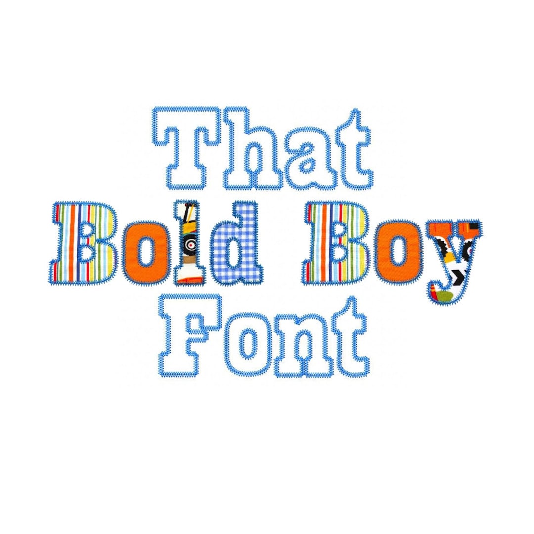 That Bold Boy Font Machine Embroidery Designs Appliques Patterns in 4 ...