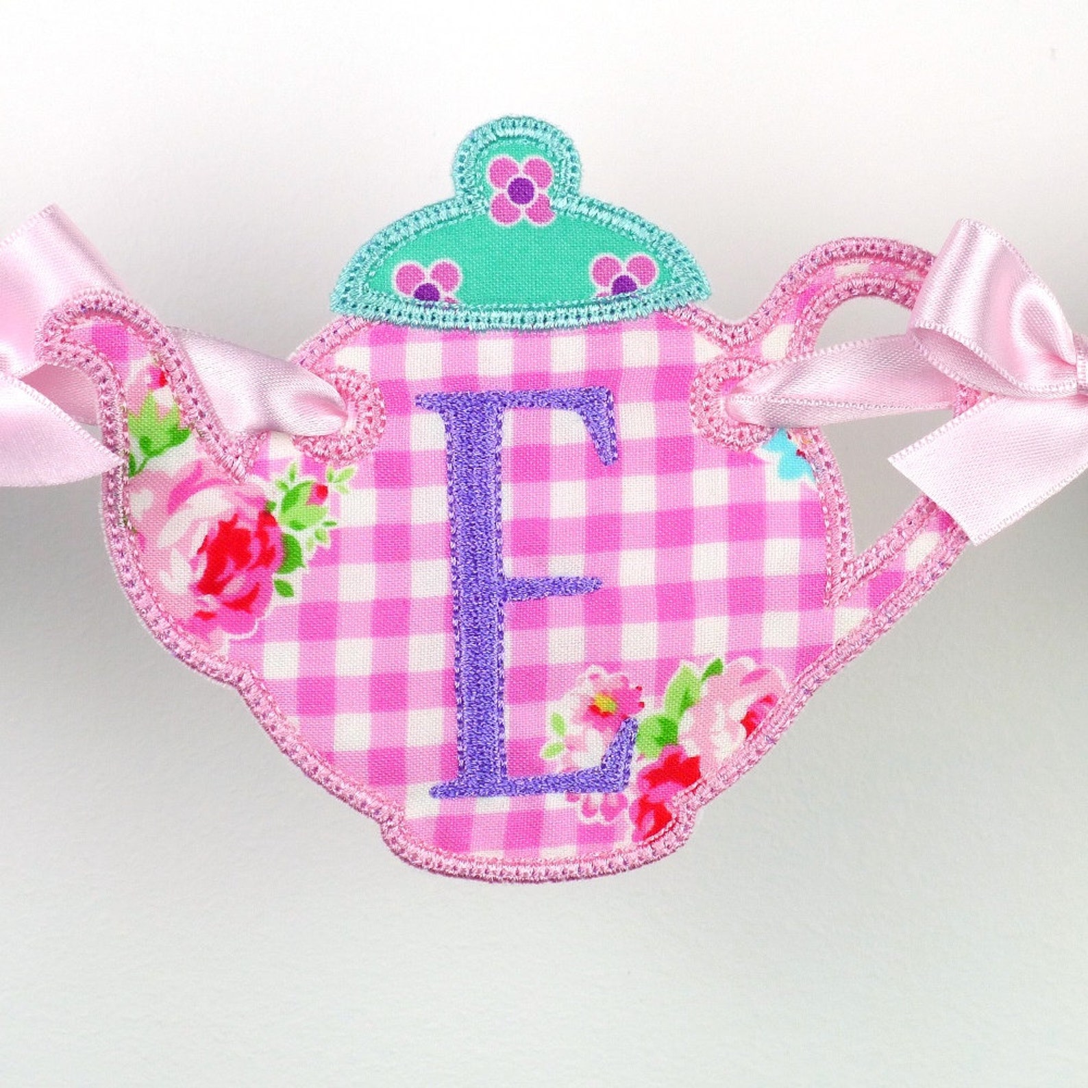 Teapot Banner ITH Banner Machine Embroidery Design Pattern in 5 Sizes 4 ...