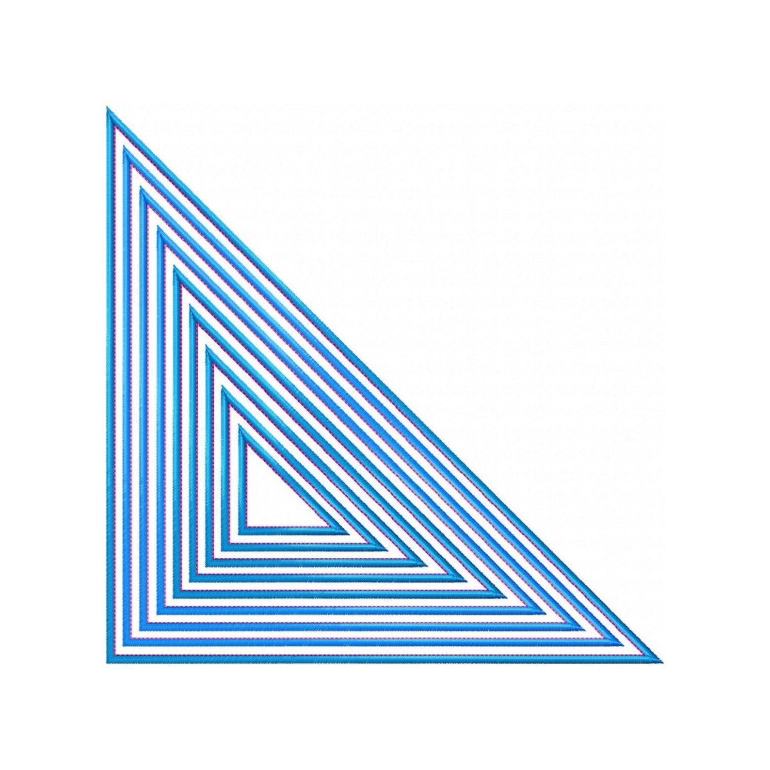 Right-angled Triangle Appliques Machine Embroidery Design Patterns in 9 ...