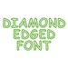 Diamond Edged Font Alphabet and Numbers Machine Embroidery Design ...