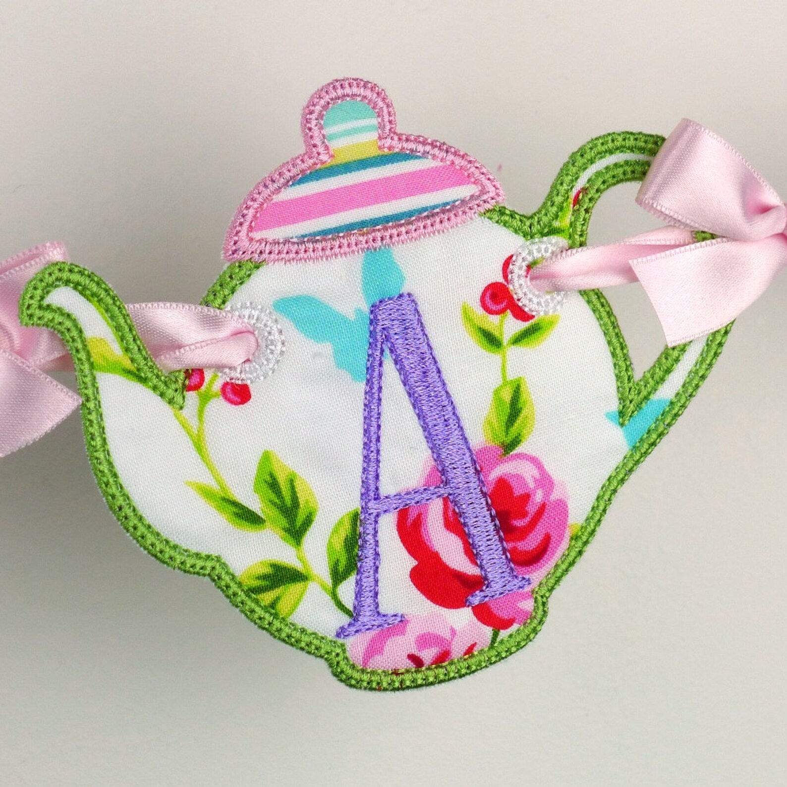 Teapot Banner ITH Banner Machine Embroidery Design Pattern in 5 Sizes 4 ...