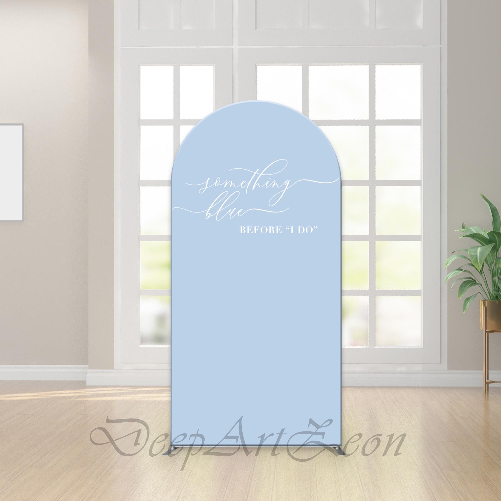 Something Blue Floral Arch Backdrop Cover: Bridal Shower Photo ...