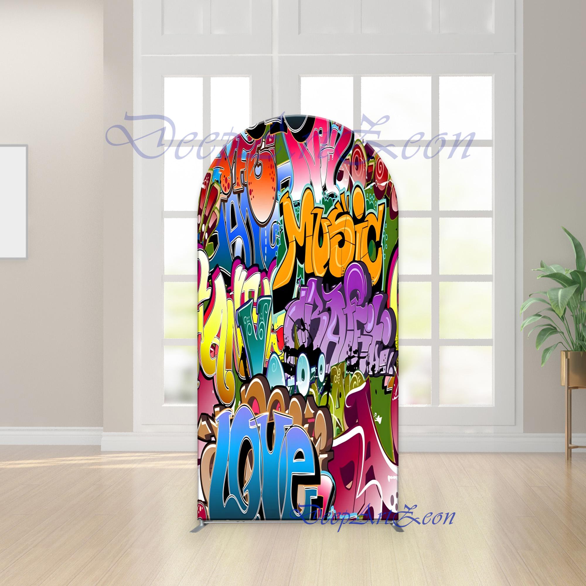 Graffiti Birthday Arch Backdrop Cover: 80's 90's Hip Hop Party - Etsy