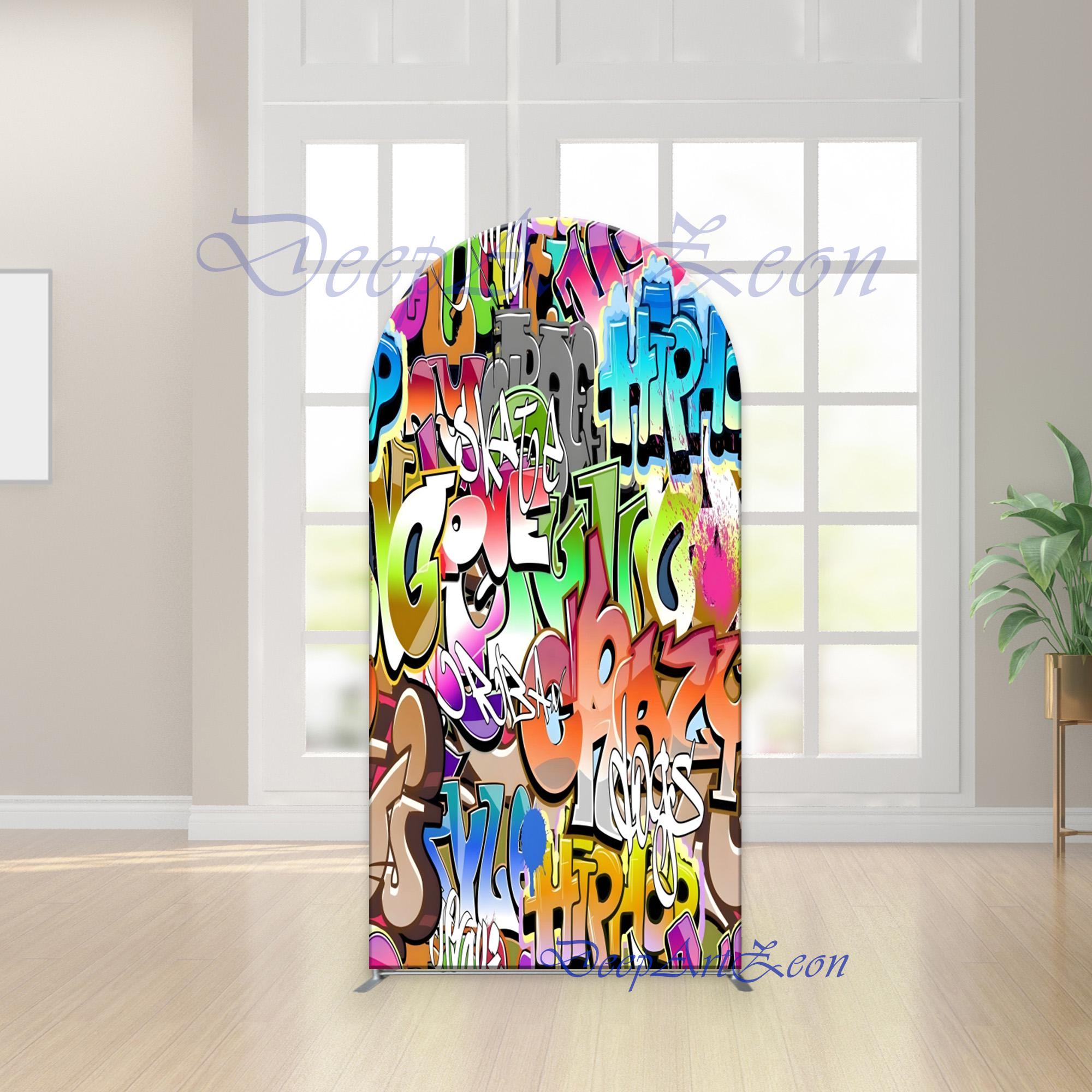 Graffiti Birthday Arch Backdrop Cover: 80's 90's Hip Hop Party - Etsy