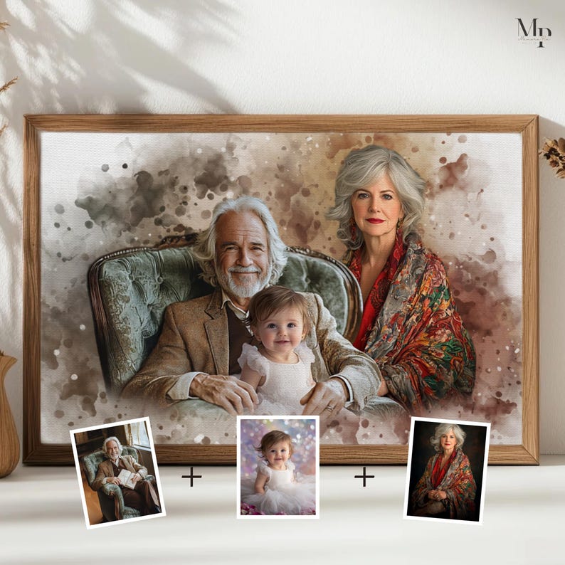 Custom Memorial Portrait From Photos: Photo Merge Service (digital or ...