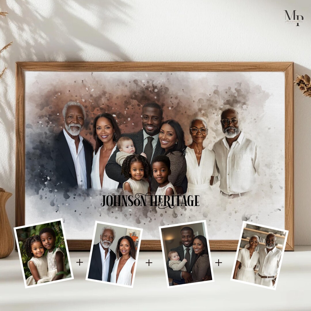 Custom Memorial Portrait From Photos: Photo Merge Service (digital or ...