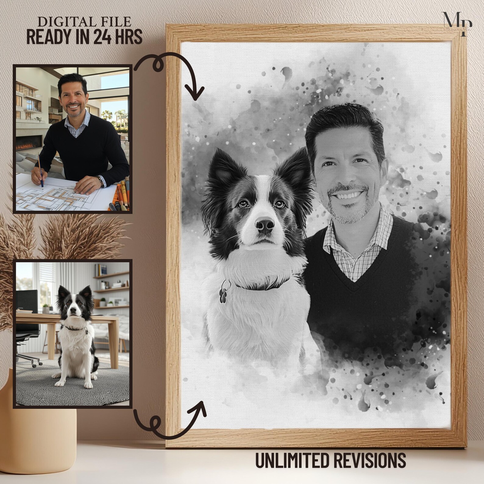 Custom Memorial Portrait: Add Loved One to Photo (digital File) - Etsy