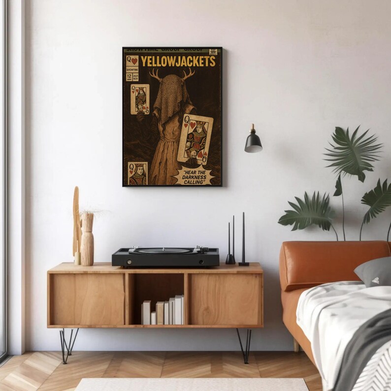 Yellowjackets TV Poster Queen of Hearts Horror Print Vintage Style ...