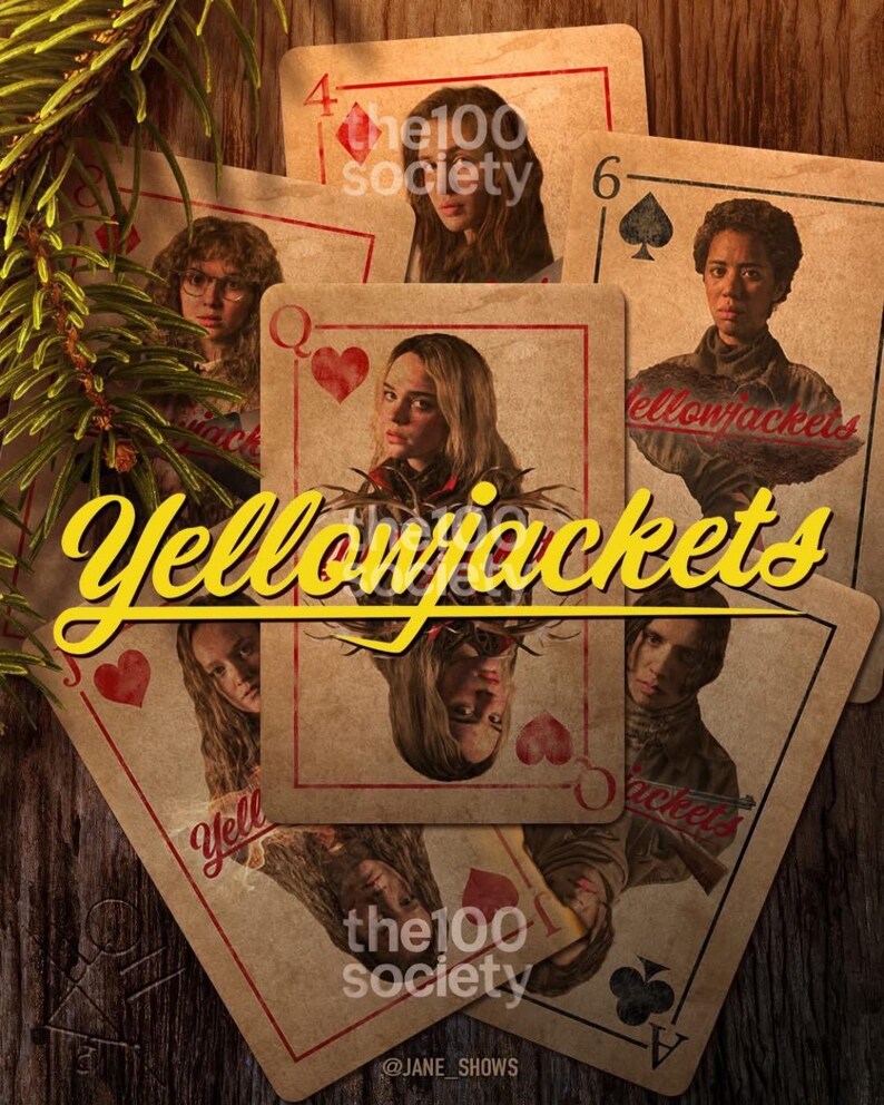 Yellowjackets Playing Card Collage Digital Fan Poster Featuring ...