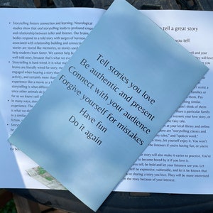 How to Tell a GREAT Story Booklet: a Storytelling Handbook - Etsy