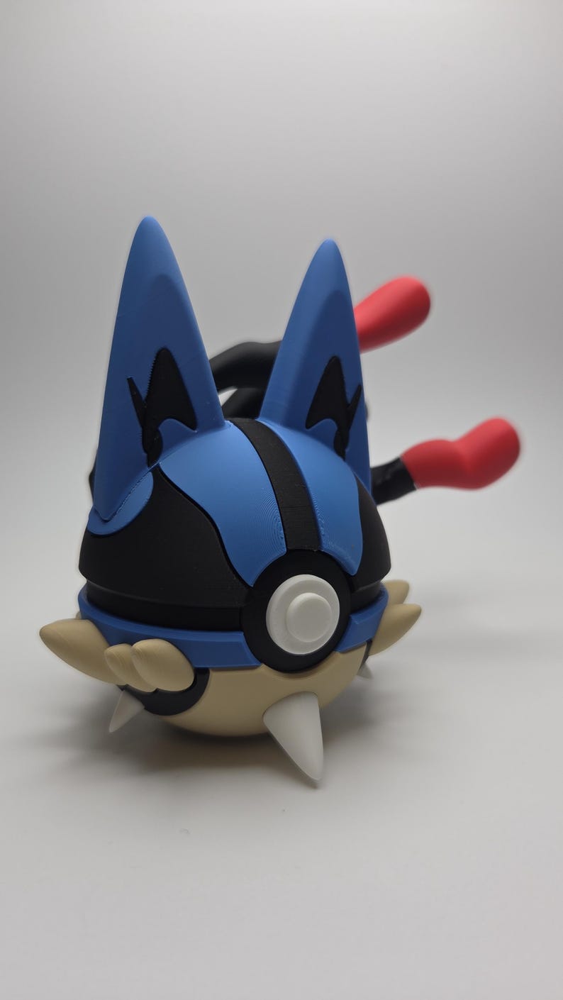 Mega Lucario Pokeball Figure - Etsy
