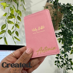 TINY Testament, NEW TESTAMENT Thin Print Bible, Personalized Gifts - Etsy