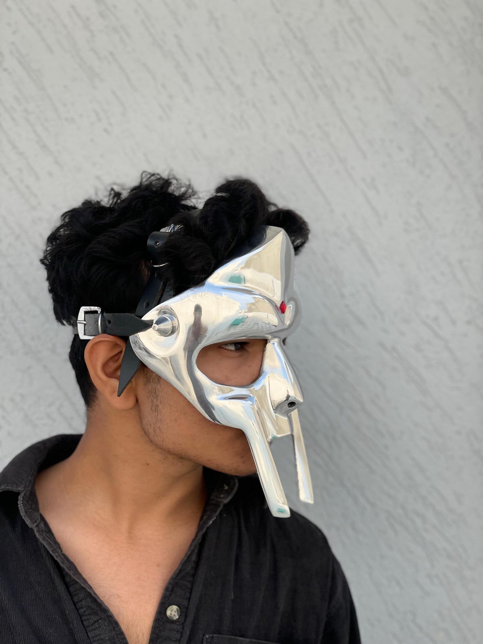 RIP MF DOOM Mask Hand-forged Steel Face Armor Medieval Style Metal Mask ...